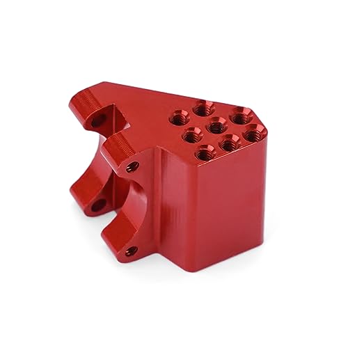 INJORA Rear Axle Truss Upper Link Mount - Adjustable Height Aluminum Mount for Axial SCX24 1/24 RC Crawler Upgrade(Red)