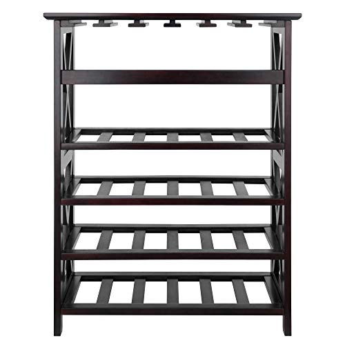 Winsome Rio Wine Storage, 28.74" W x 35.71" H x 13.39" D, Espresso