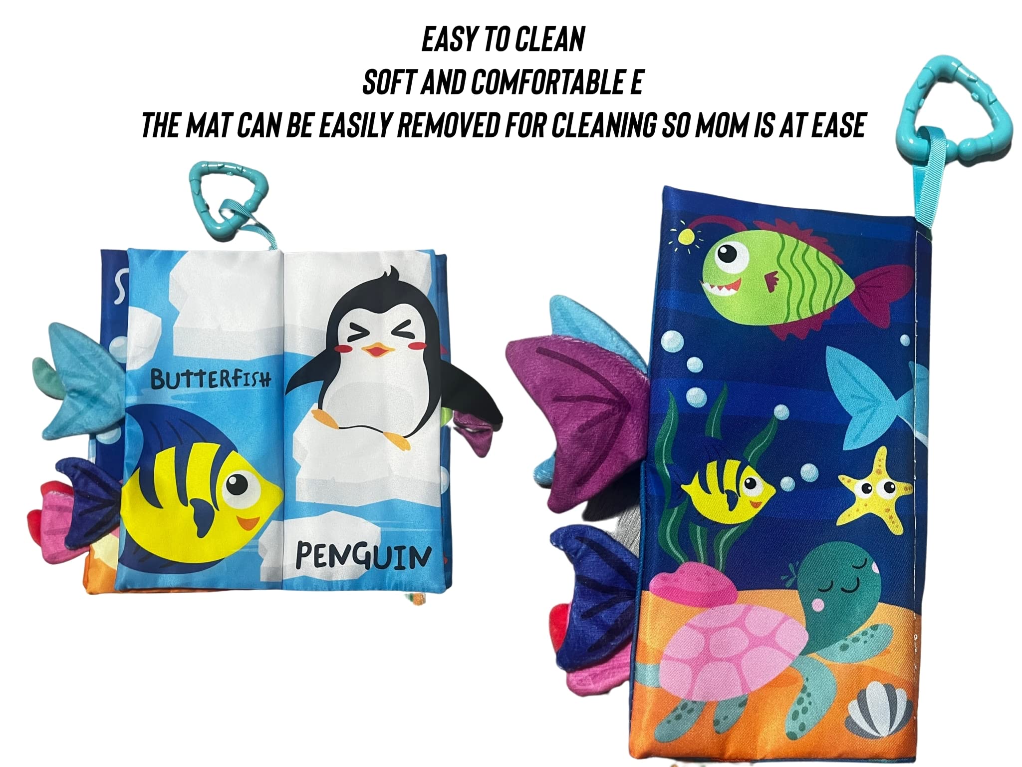Cloth Books for Babies, Sensory Tactile Books for Babies and Toddlers, Early Interactive Development Toys for Boys and Girls