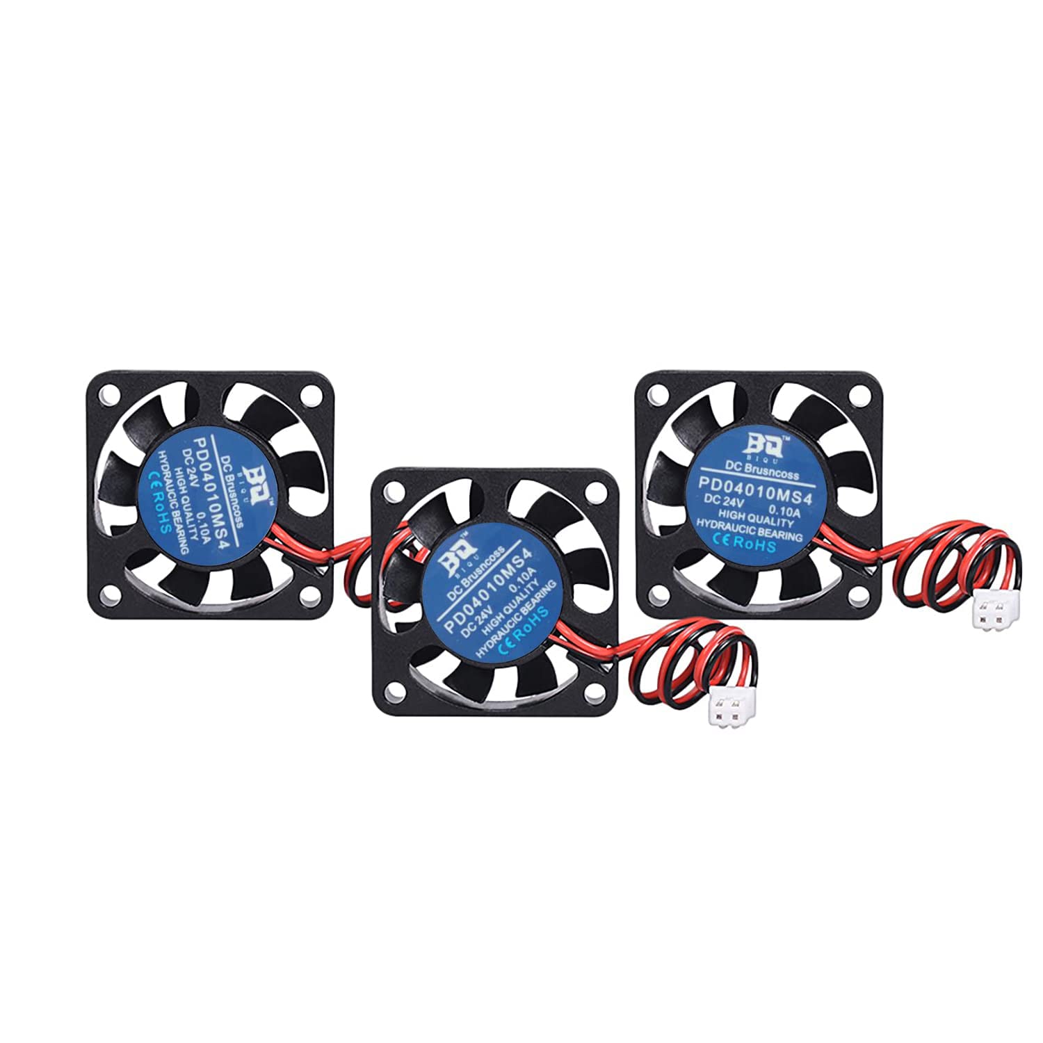 Bigtreetech 3PCS 3D Printer Cooling Fan 24V,4010 Blower 40x40x10MM DC 24V Brushless Cooling Fans 24V Circle Fan Quiet Cooling Fan for 3D Printer(3PCS)