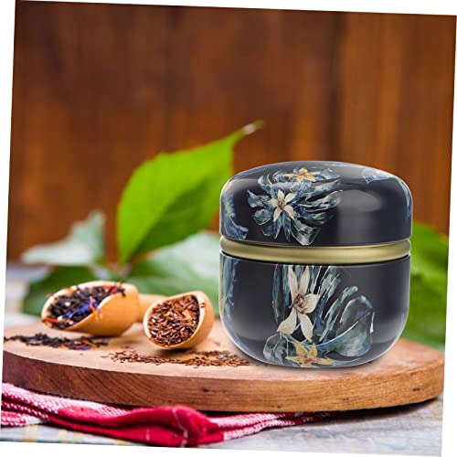 HEMOTON Tea Storage 2pcs tea pot wrought iron tea canister metal tin can Tea Bag Holder