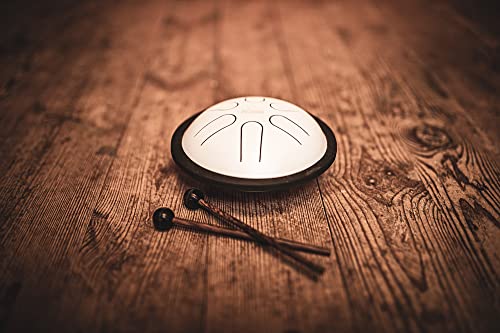 Nino Percussion Mini Melody Steel Tongue Drum with Mallets — for All Ages — Easily Create Songs, for Classroom Music, 2-Year Warranty (NINO980WH)
