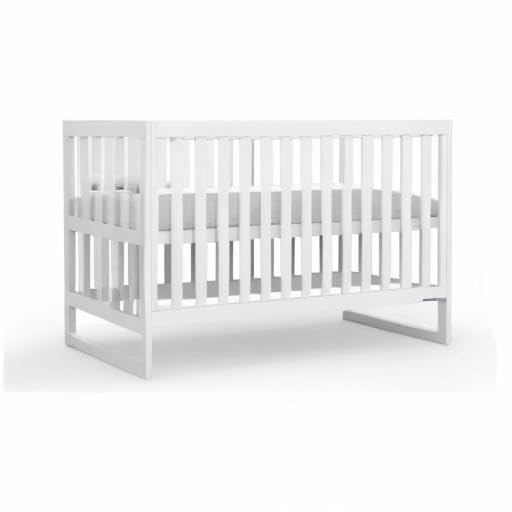 dadada Baby’s 3-in-1 Austin Convertible Crib - Newborn Essentials Baby Bed Fits Standard Crib Mattress - Adjustable Bed Base - White