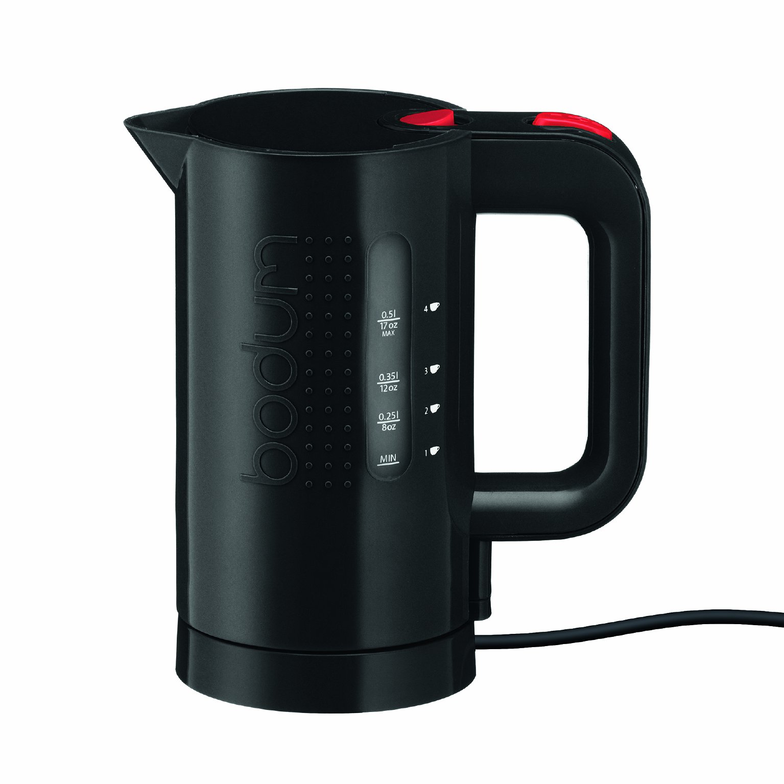 Bodum Bistro Electric Water Kettle (17 Ounce) and Pour Over Coffee Maker (17 Ounce) Bundle