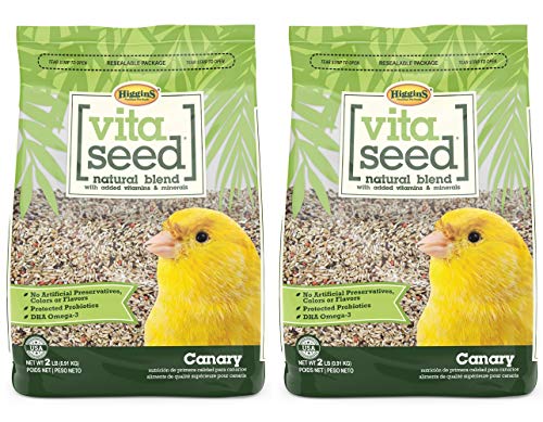 Higgins 2 Pack of Vita Seed Natural Blend Canary Food, 2 Pounds Each