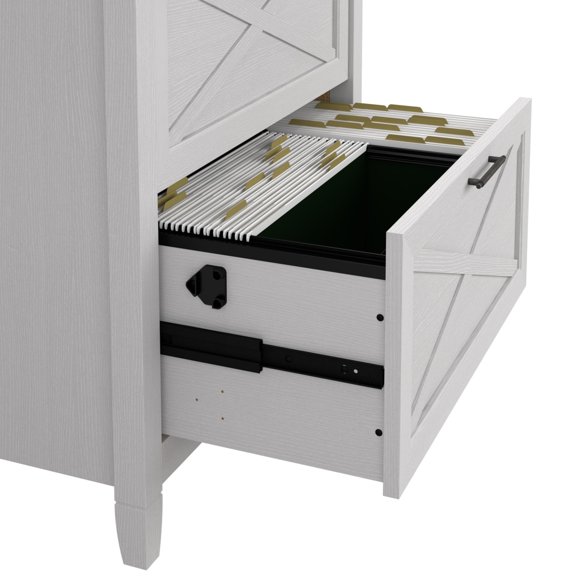 Bush Furniture Key West Lateral File Cabinet, Modern Farmhouse 2 Drawer File Cabinet for Home Office