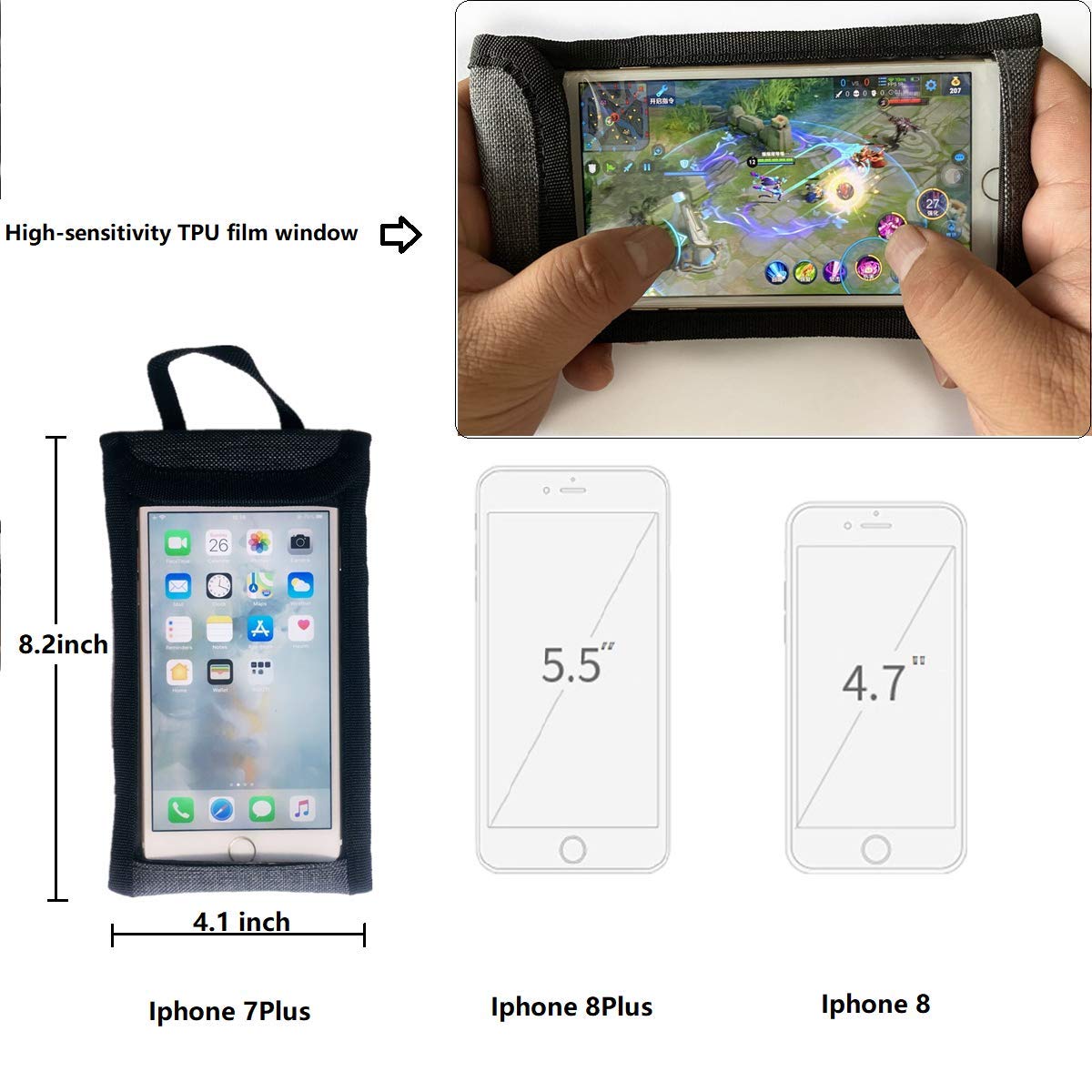 Bike Front Frame Bag for Mountain Bicycle,Bicycle Cell Phone Holder for GPS for Phone,Bicycle Handlebar Touch Screen Bag,Bicycle Large Accessories Bags