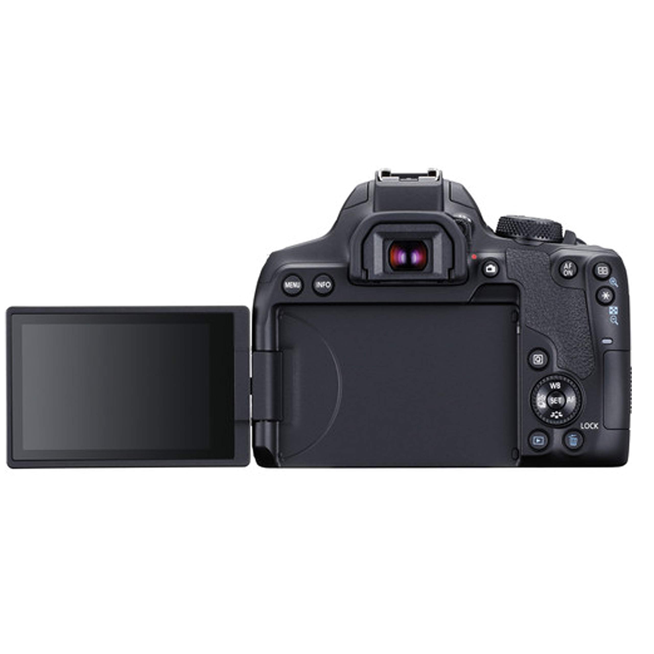 Canon EOS Rebel T8i DSLR Camera w/EF-S 18-55mm F/4-5.6 STM Zoom Lens + 128GB Memory + Case + Tripod + Filters (36pc Bundle) (Renewed)
