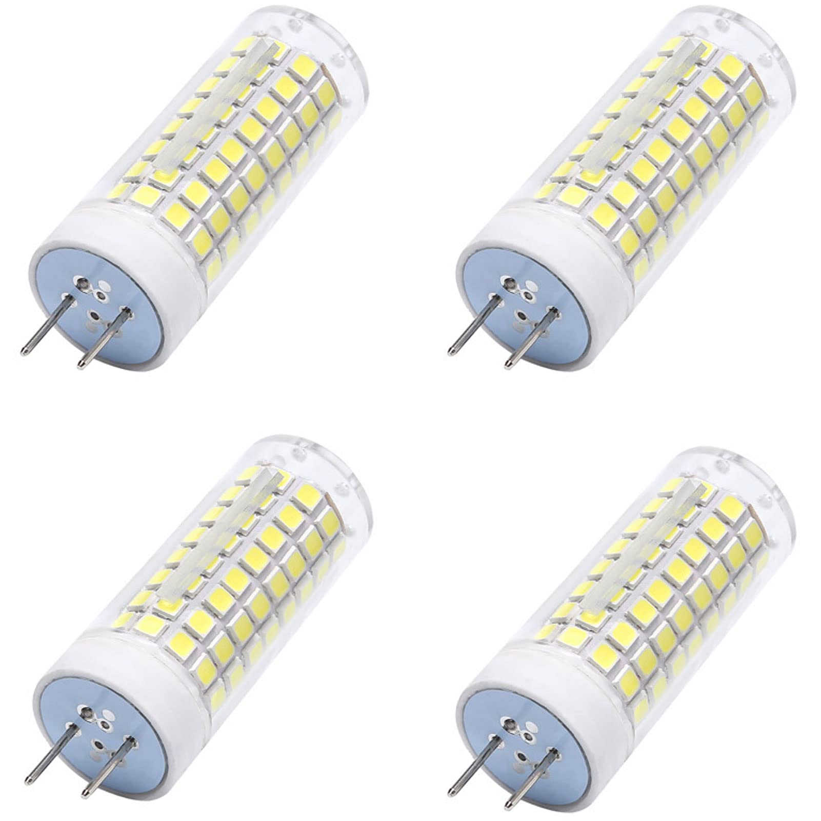 Edearkar G8 LED Light Bulbs 10W (Equivalent to 100W Halogen Bulbs) Daylight White 6000K LED Corn Light for Landscape Lighting, 102 LED 2835SMD, AC110V, Dimmable, 4-Pack