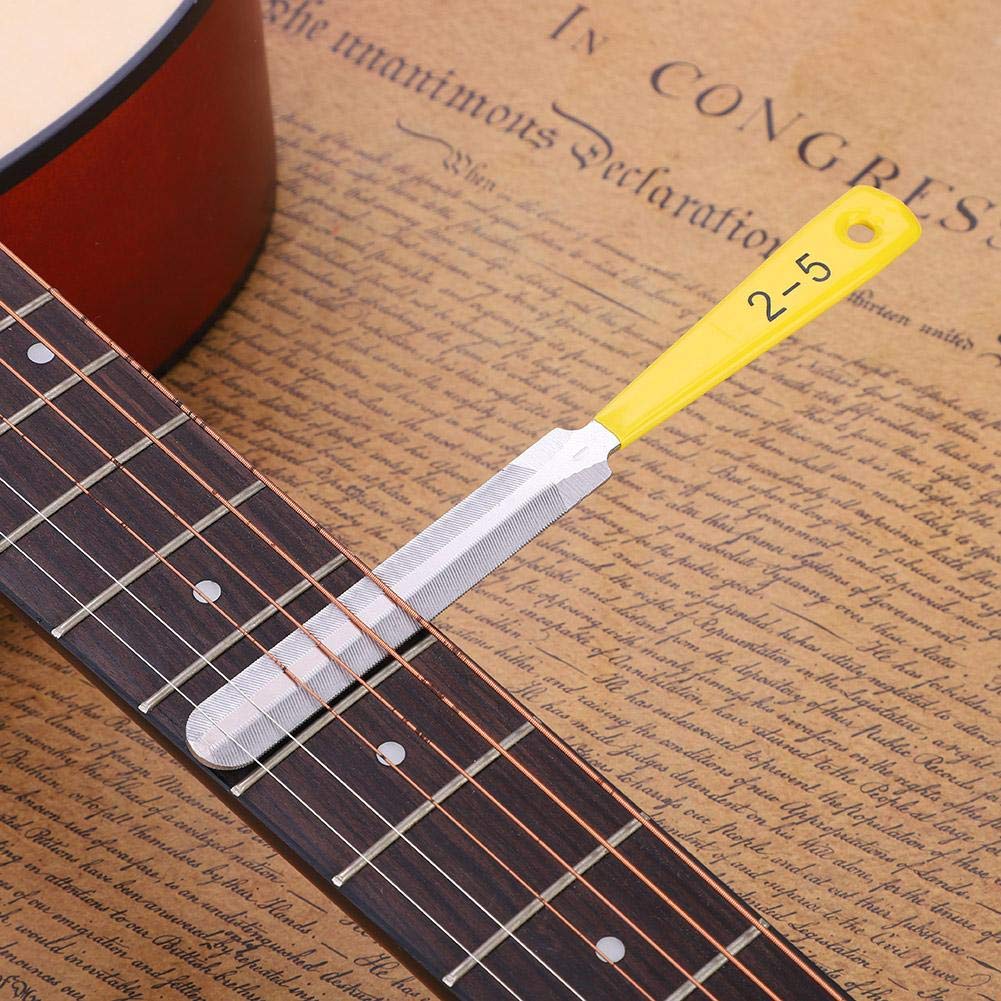 Bnineteenteam 3PCS Guitar Nut File Set Nail Puller Repair Tool Stainless Steel Guitar Fret File for Bass Mandoline Banjo Ukulele