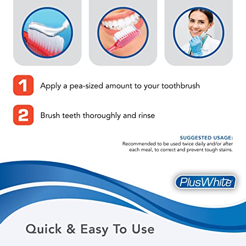 Plus White Xtra Whitening Toothpaste - Removes Tough Stains from Coffee, Smoking, Wine & More - Anti-Cavity, Plaque & Tartar Control (Mint Paste, 3.5 oz)