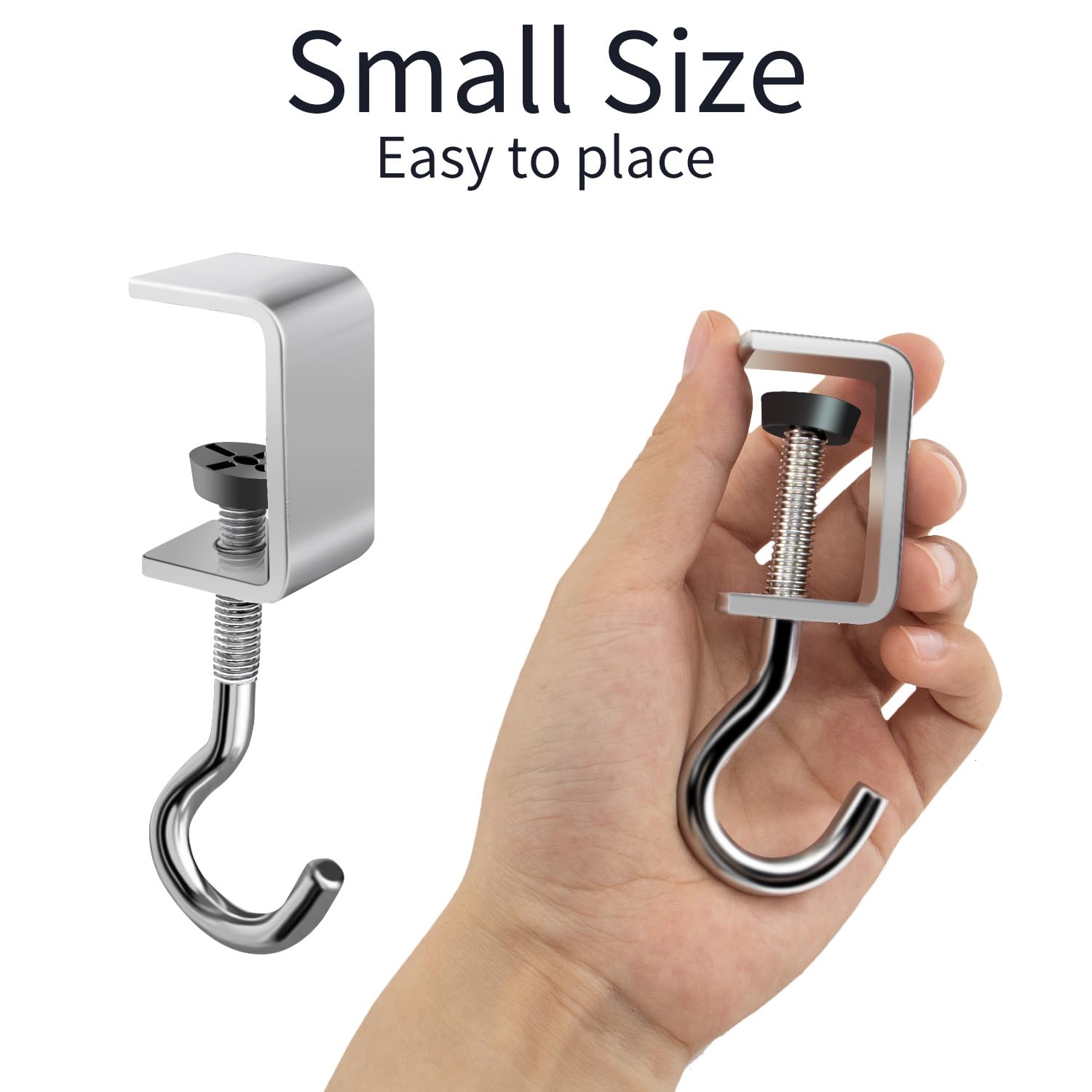 Desk Mount Bag Holder Hook Clamp,On Backpack Hanger Portable Desk Mount Headphones Holder for Reduce Desk Clutter Table Desk Table Hanging Storage.