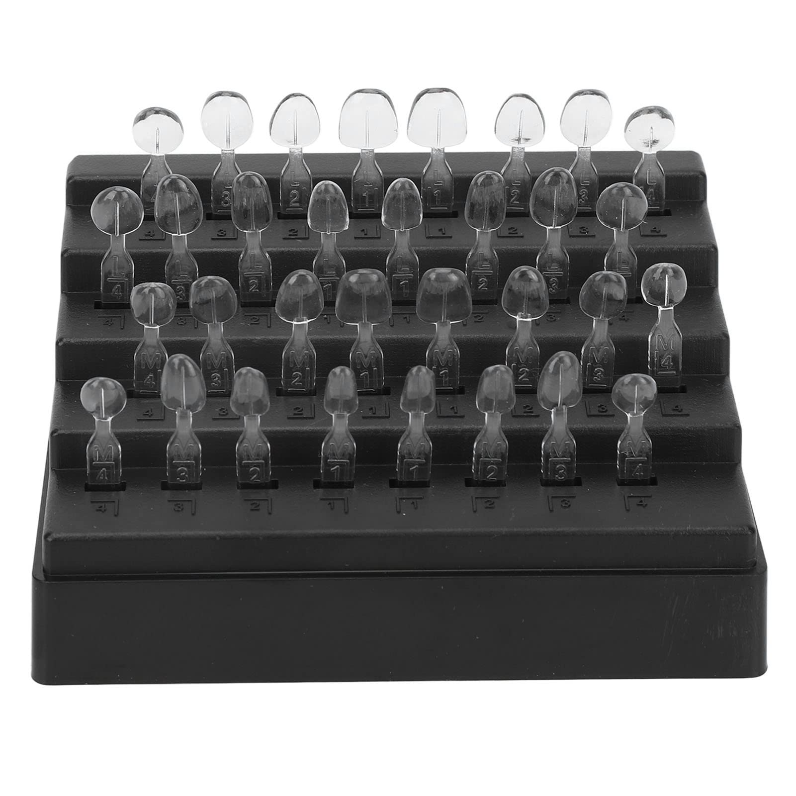 Composite Resin Denture Teeth mould, 32pcs High Temperature Resistance Teeth Veneer mould Different Shapes Front Back Upper Lower Temporary Fake Tooth mould for Men and Women, Pack of 1