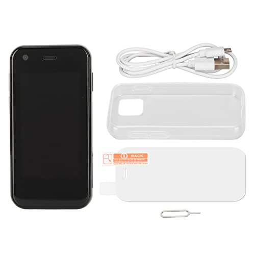 Mini Unlocked Smartphone, 3G Network Palm Cellphone with 2.5in Screen, 1GB 8GB Storage, Quad Core, Front Rear HD Camera, Student Tiny Pocket Mobile Phone for Boy Girl Kids, for XS11(Black)