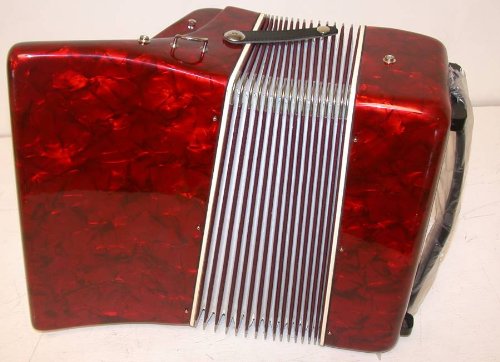 HOHNER 1305-RED Hohnica 72 Bass 34-Key Entry Level Piano Accordion Range G to E