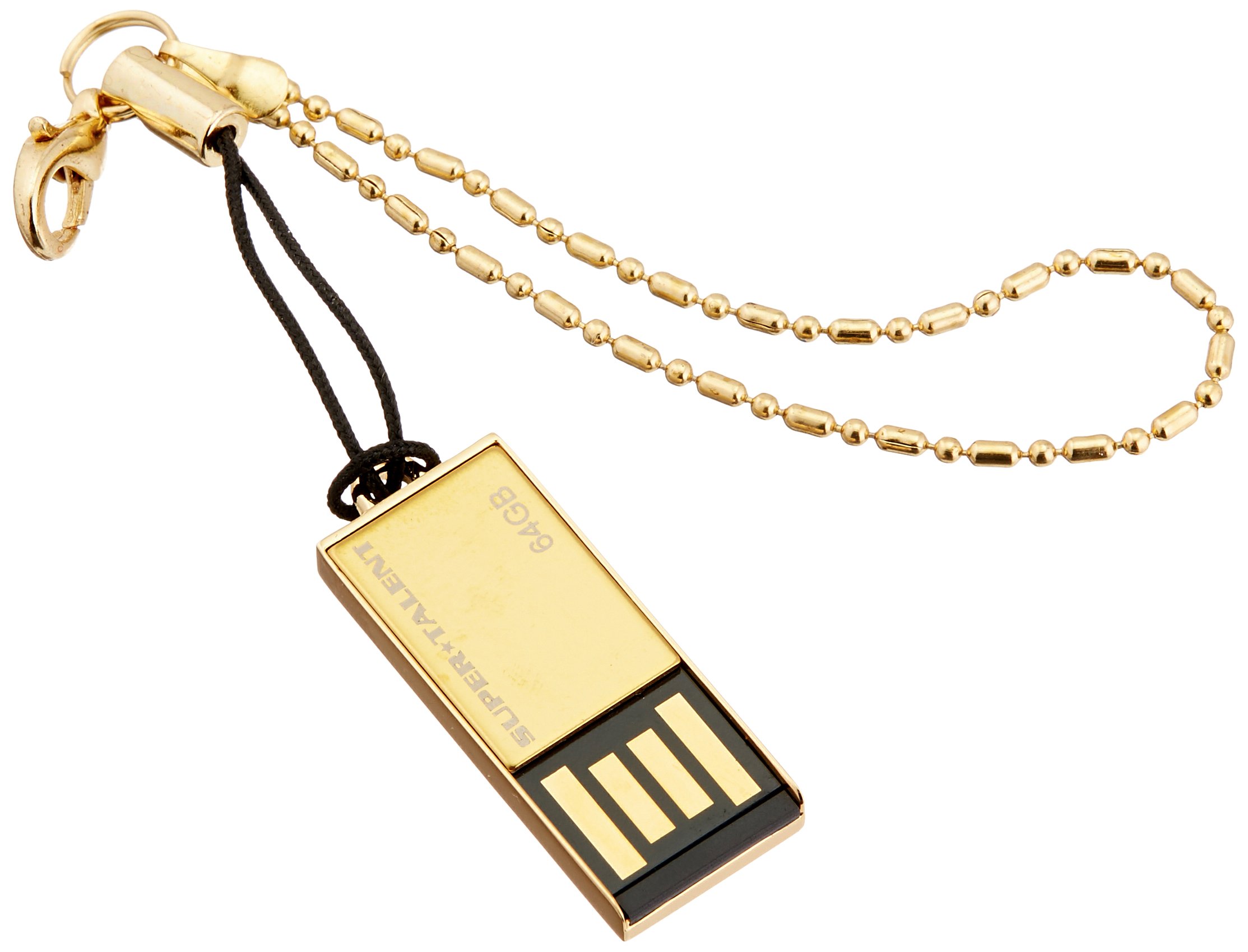 Super Talent Pico-C 64 GB Gold Limited Edition USB 2.0 Flash Drive, Rugged and Water Resistant (STU64GPCG)