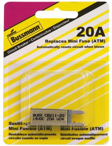 Bussmann (BP/CB211-20-RP) 20 Amp Type-I ATM Mini Circuit Breaker