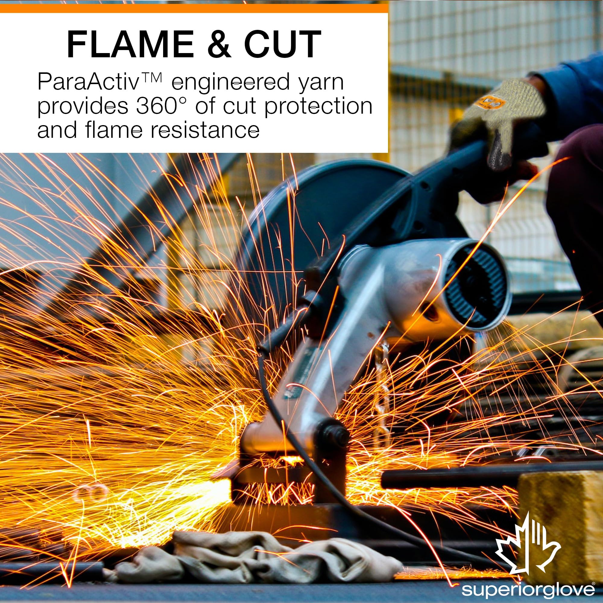 Superior Glove Flame Resistant Arc Flash Glove with Neoprene Palm - Dexterity S13FRNE (1 Pair of Large Gloves)