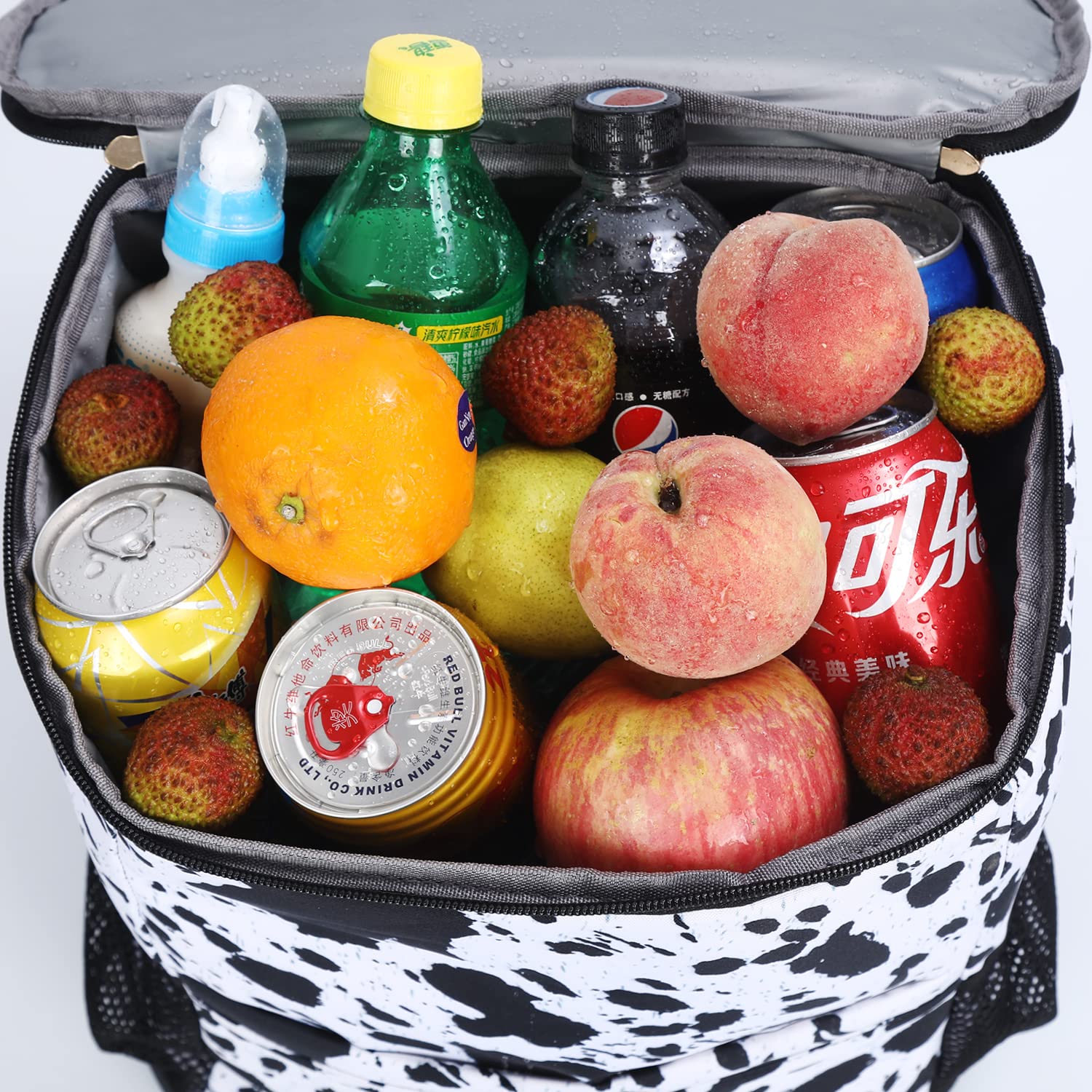 Cooler Backpack Women Leopard Leak Proof Backpack Cooler Bags Lightweight Soft Lunch Backpack with Cooler Compartment,Wine Cooler for Hiking Camping,24 cans (Cow Nainiu)…
