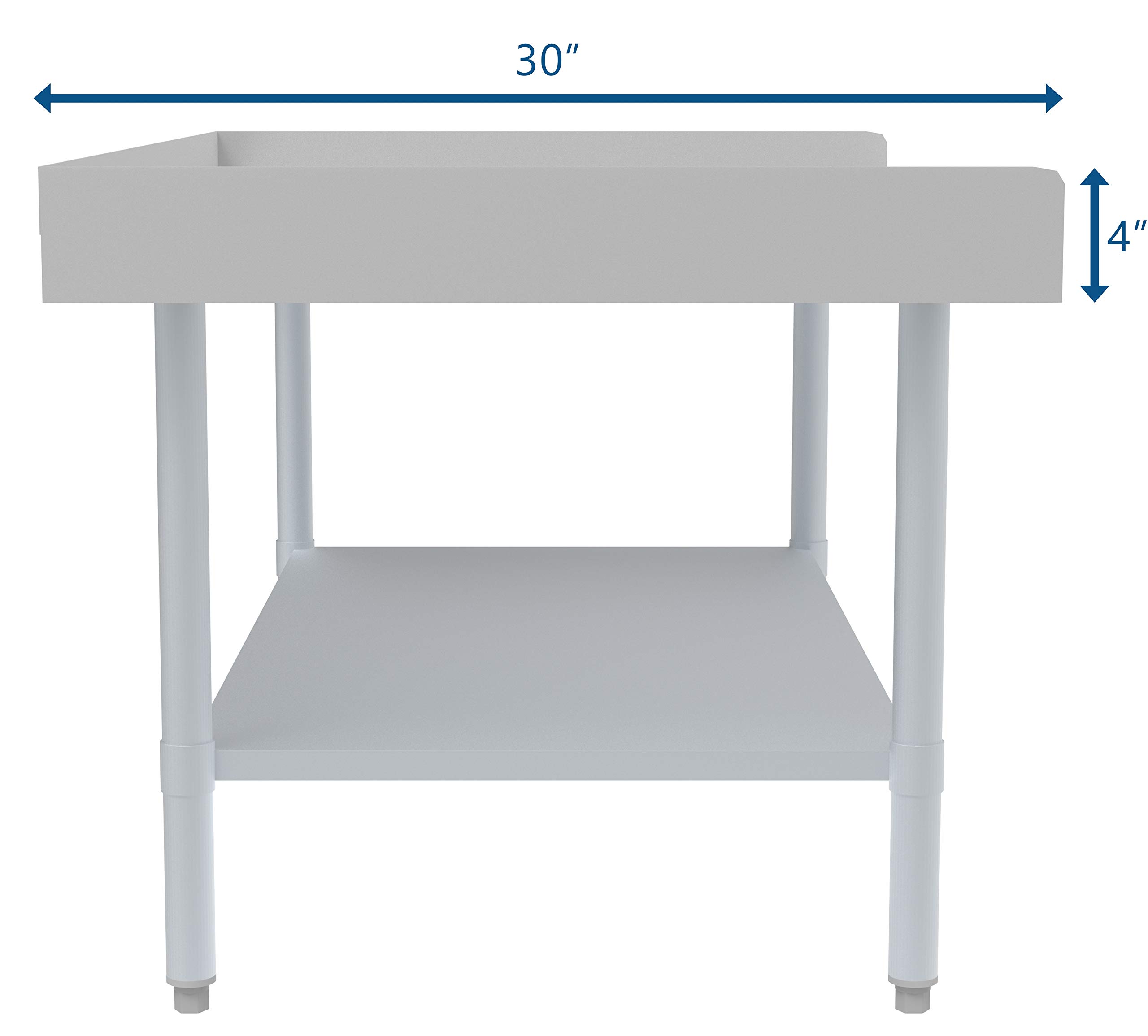 KoolMore EQT-163048 16 Gauge Stainless Steel Commercial Equipment Stand - 30 x 48 Heavy Duty Griddle Stand with Undershelf