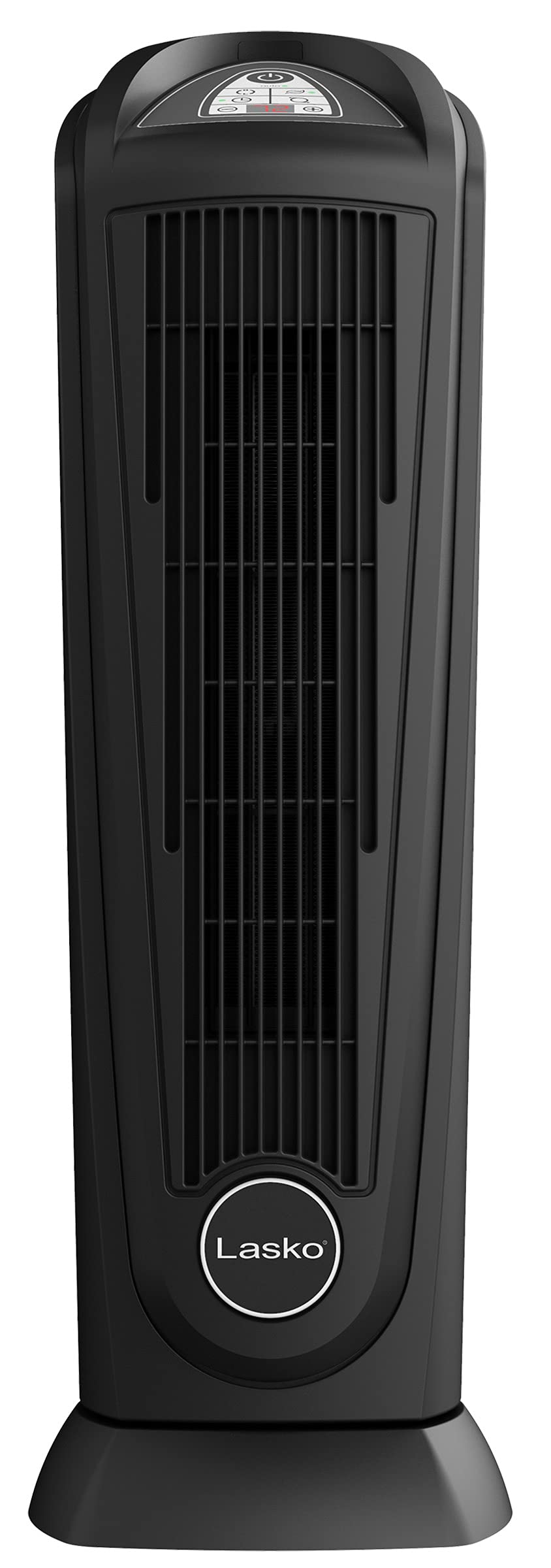 Lasko Portable Oscillating Indoor Electric Ceramic Tower Space Heater with Tip-Over Safety Switch, Overheat Protection, Timer and Remote Control, Safe for Home, 22.5 Inches,1500W, 751321, Black