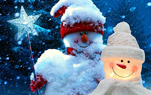 HutHomery Lighted Christmas Snowman Lamp, Electric Glass Snowman Ball Night Lights with Santa Claus Hat for Xmas Holidays Home Décor