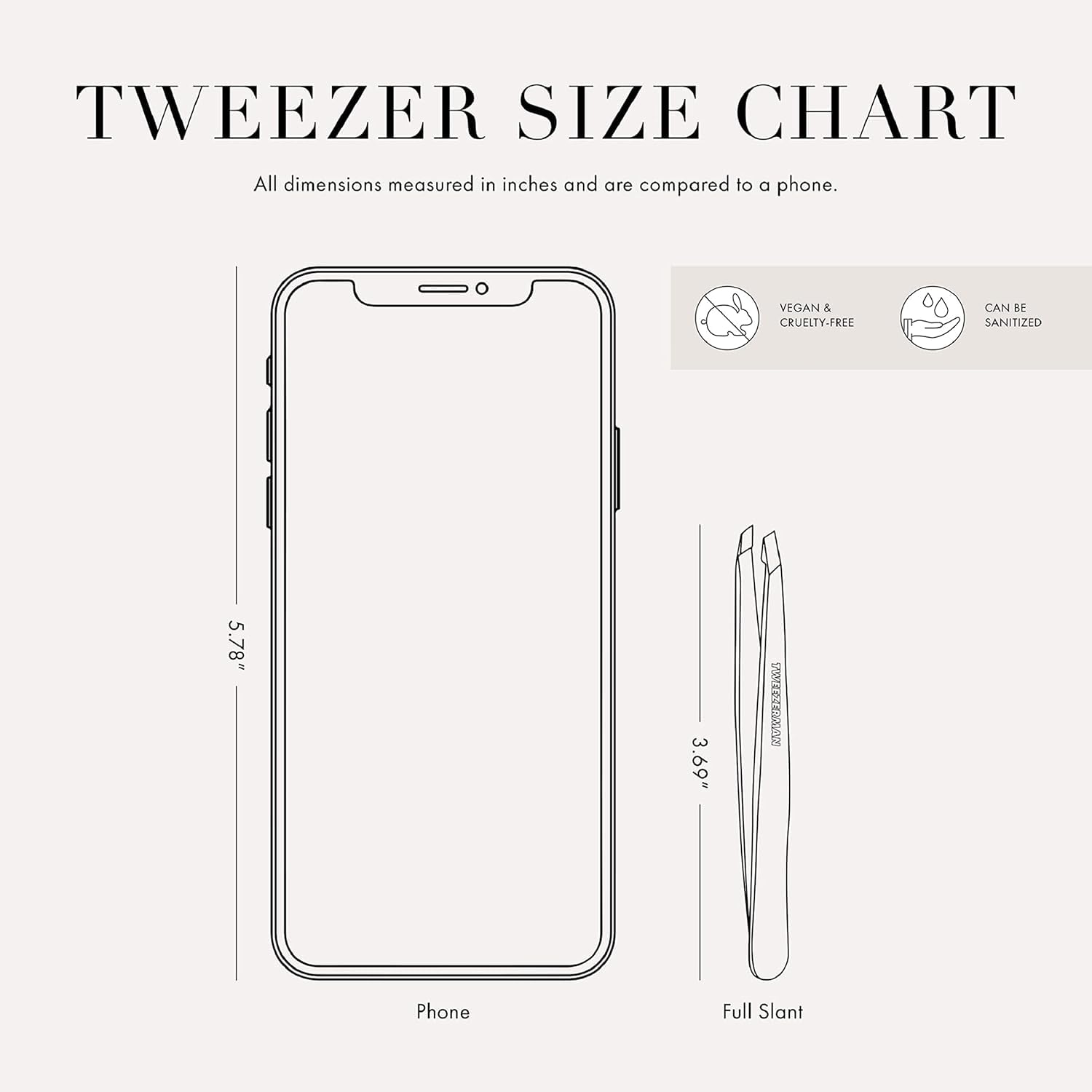 Tweezerman Stainless Steel Slant Tweezer - Eyebrow Tweezers for Women and Men (Sky Blue)