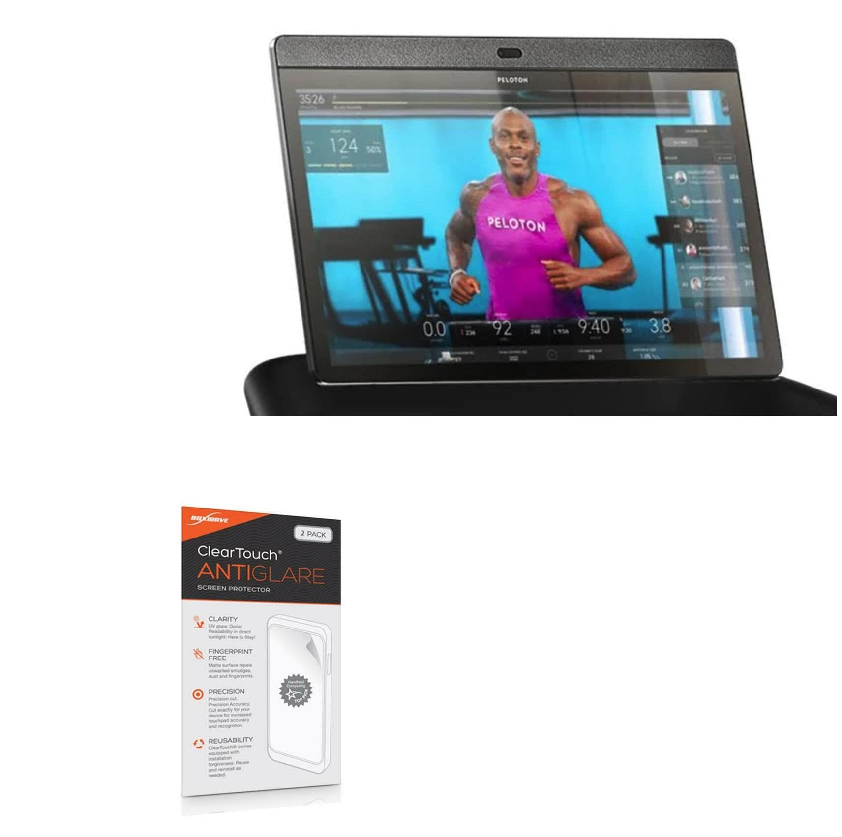 BoxWave Screen Protector Compatible With Peloton Tread - ClearTouch Anti-Glare (2-Pack), Anti-Fingerprint Matte Film Skin