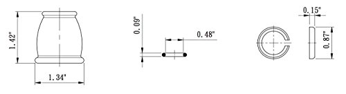 Dura Faucet DF-RK500-SN RV Faucet Bell Style Spout Nut and Rings Replacement Kit for Kitchen Faucets (Brushed Satin Nickel)