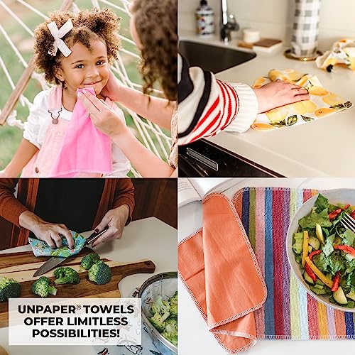 Marley's Monsters UNpaper Towels - 12 count roll, Reusable Paper Towels Cotton, Tree Free (Surprise Print)