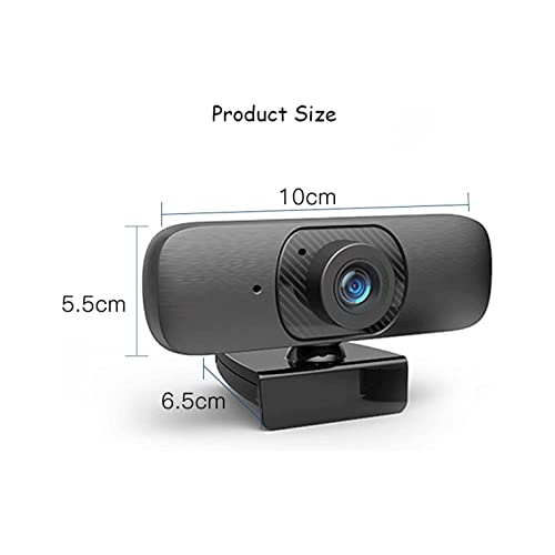 Computer Full HD Webcam, Streaming Autofocus Webcams with Privacy Cover and Flexible Rotatable Clip Webcam for Recording, Calling, Works with Laptop