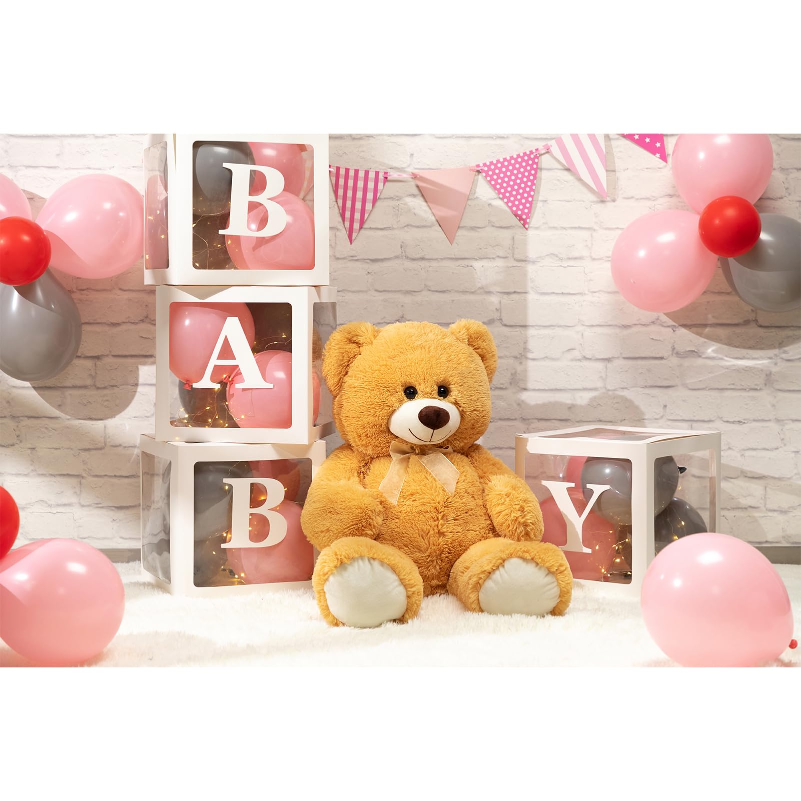HollyHOME Teddy Bear Plush Giant Teddy Bears Stuffed Animals Teddy Bear Love 36 inch Tan