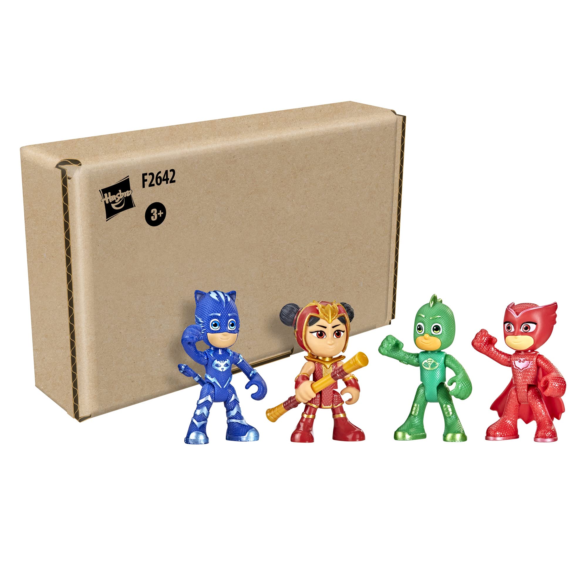 PJ Masks Heroes and an Yu Figure Set Preschool Toy, 4 Poseable Action Figures and 1 Accessory for Kids Ages 3 and Up (Amazon Exclusive)