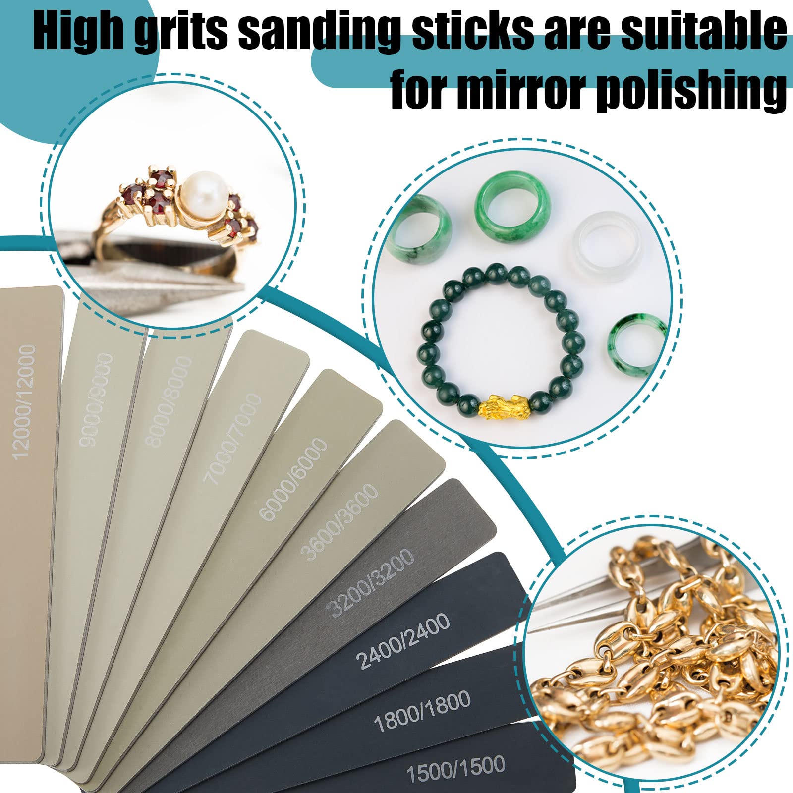 Honoson 60 Pieces Sanding Sticks Buffing Model Sticks for Plastic Models Assorted Metal and Wood Sanding Tools Polishing Stick Accessory for Craft Amateur and Beginner (Classic Style)