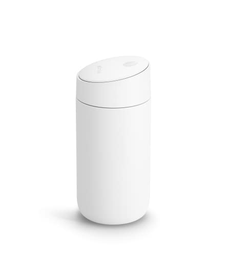 Fellow 12 oz Carter Slide Travel Coffee Mug with Slide-Lock lid - Leak Proof To-Go Coffee Tumbler with Ceramic Interior and Vacuum-Insulated Stainless Steel - Coffee Cups - Matte White
