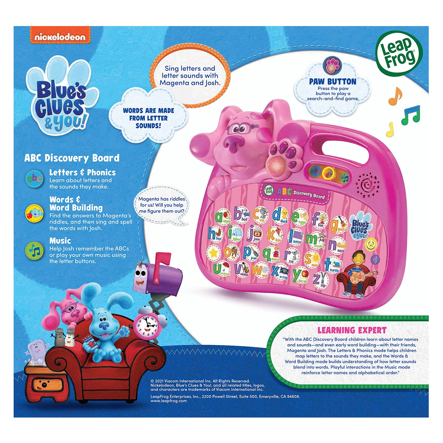 LeapFrog Blue's Clues and You! ABC Discovery Board, Magenta