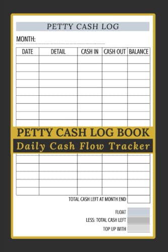Petty Cash Log Book: Daily Cash Flow Tracker.: Mini Accounting Ledger Book for Business Accounts and Bookkeeping.