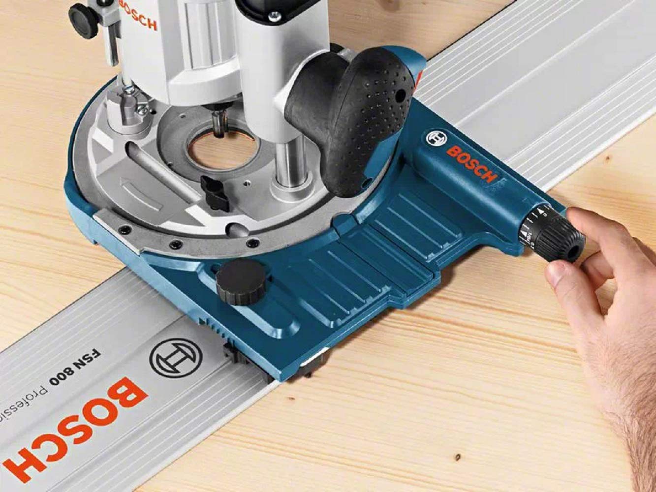 Bosch Professional 1600Z0000G Adapters for The Fsn Ofa Guide Rail, for Use During Guided Routing with Bosch Fsn Guide Rails, Blue