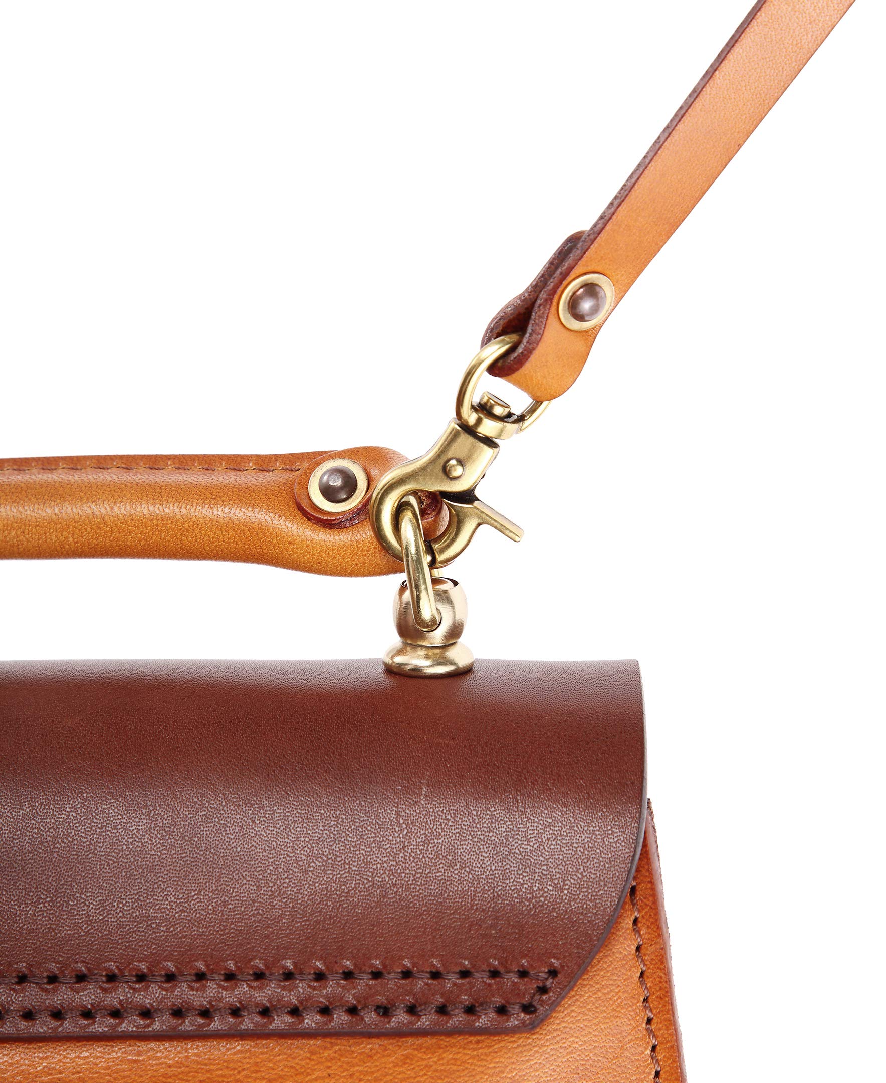 OLD TREND Genuine Leather Halibut Crossbody Bag (Cognac)