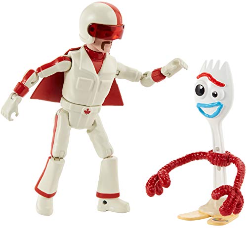 Mattel Disney Pixar Toy Story 4 Storytelling 2-Pack with 3nin Tall Forky and 5.9 in Tall Duke Caboom Posable Figures