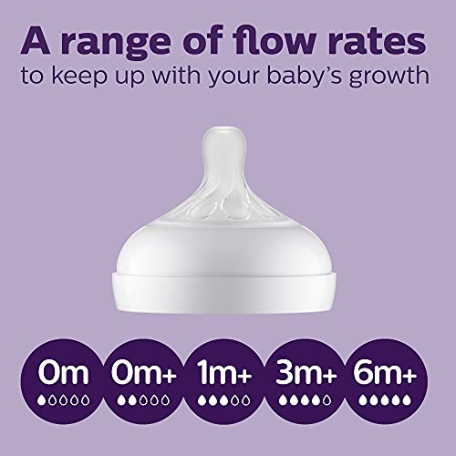Philips AVENT Natural Response Baby Bottle Nipples Flow 1, 4pk, SCY961/04