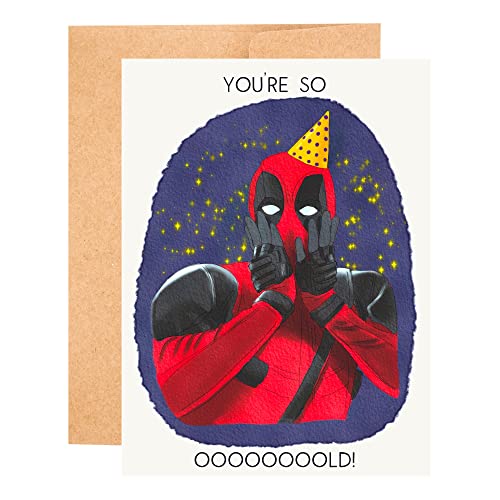 Funny Deadpool Birthday Card for Him Her Hilarious Birthday card Marvel Movie Meme Card for friend Rude Birthday Card Inappropriate Birthday Cards