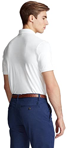 POLO RALPH LAUREN Men's Big and Tall Short Sleeve Pima Soft-Touch Polo Shirt (4XB, WhiteSigPny)
