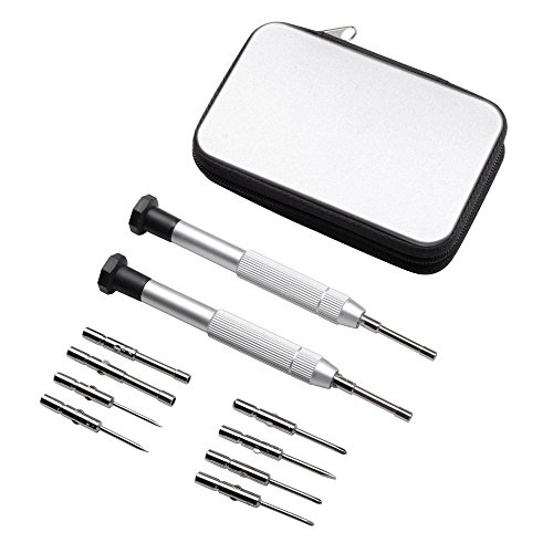 ETopLikeĀ® Screwdrivers Kit Repair Tool for Eyeglass/Glasses/Watch/Cellphone/Clock (12PCS, Travel Pocket)