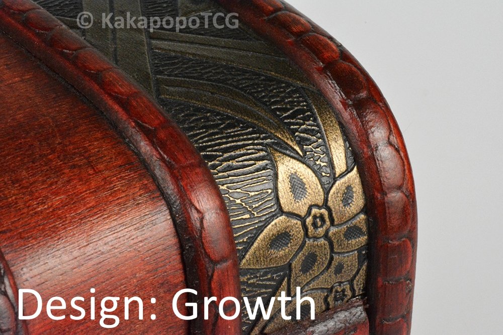 KakapopoTCG Elven Chest (Growth) Lockable Wood Deck and Counter Box Trading Cards MTG Magic FaB TCG YGO PTCG EDH Commander Box Dice Box DnD Spell Card Box