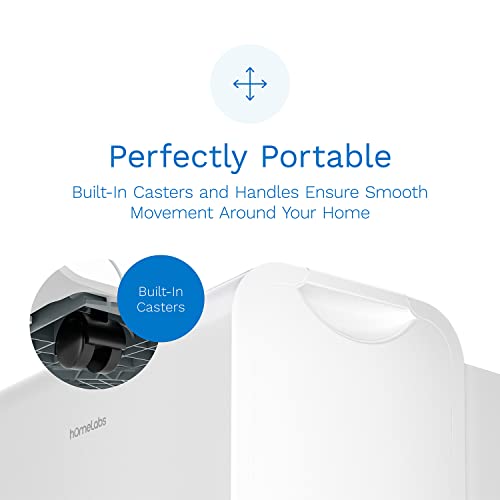 hOmeLabs 1,500 Sq. Ft Energy Star Dehumidifier for Medium to Large Rooms and Basements white