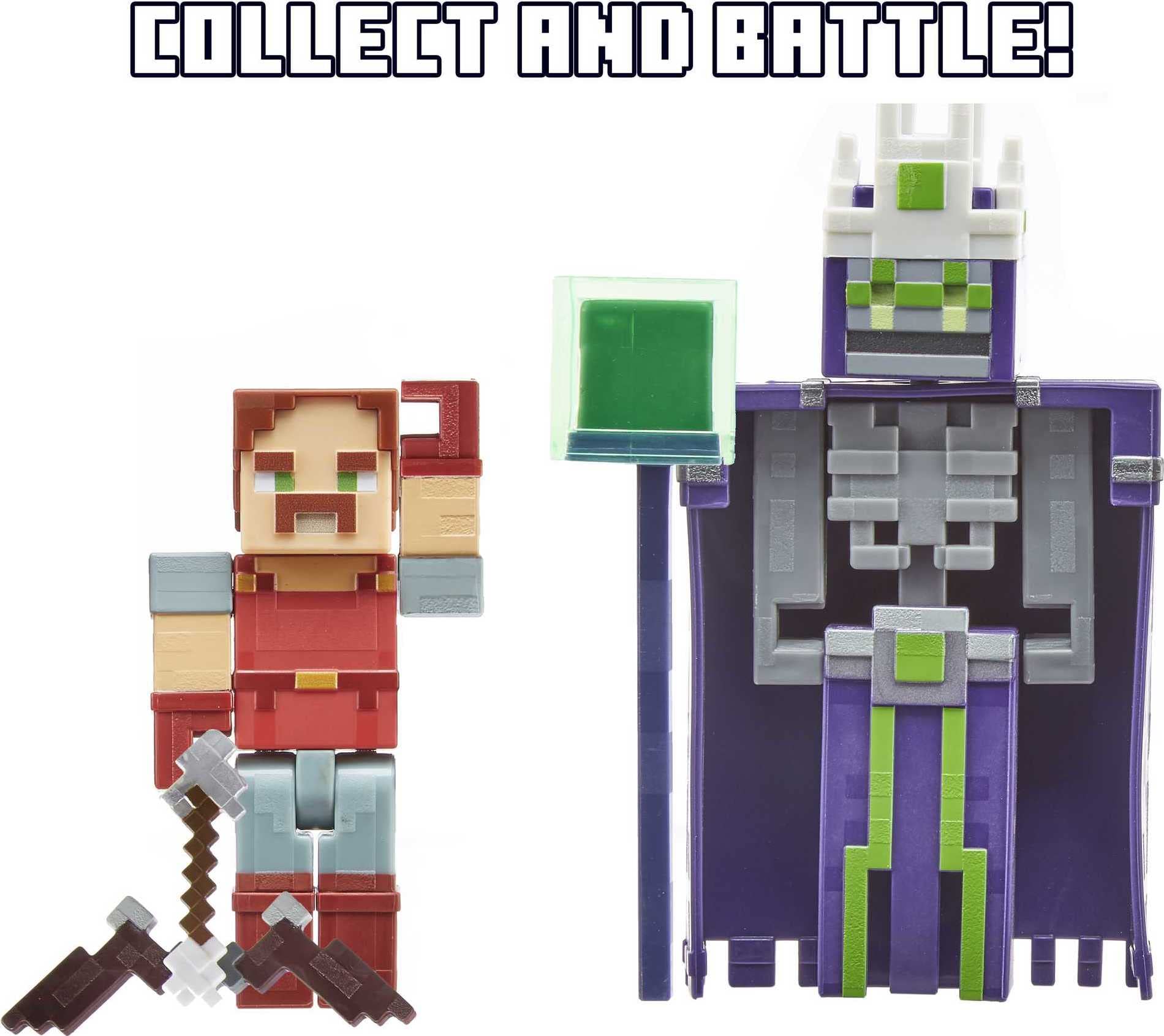Mattel Minecraft Dungeons 2-Pack of Action Figures with Nameless One & Hal in 5.5-inch Scale, Collectible Set Inspired by The Video Game