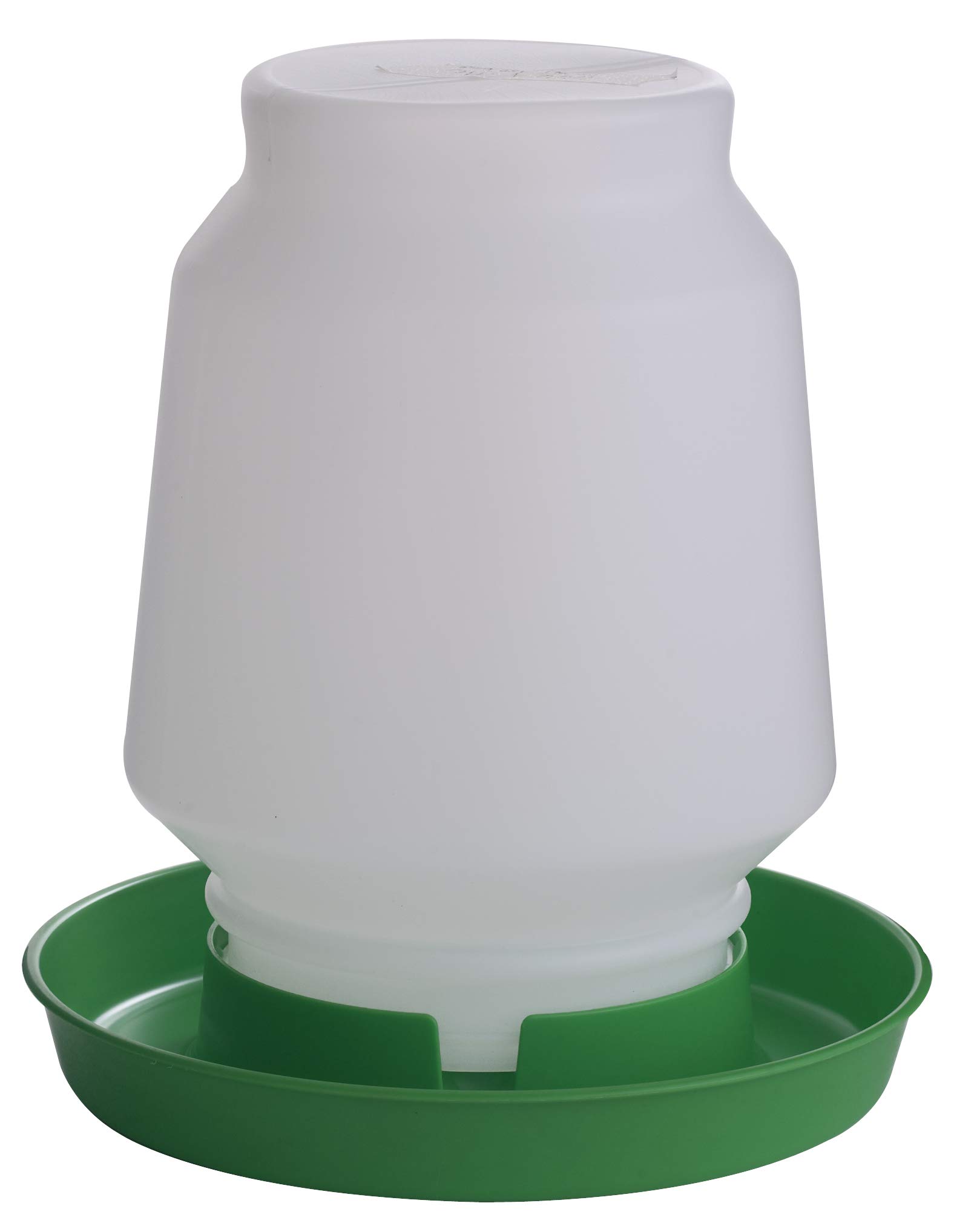 Little Giant® Complete Plastic Poultry Fount | 1 Gallon | Heavy Duty Plastic Gravity Fed Water Container Jar | Waterer for Chickens, Turkeys, Ducks & More | Made in USA | Lime Green