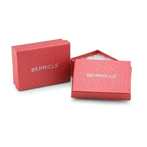 BERRICLE Sterling Silver Cubic Zirconia CZ Statement Large Fashion Inside-Out Hoop Earrings for Women, Rhodium Plated 2.5"