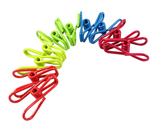 Xiaoyu 2 Inch Muti-Purpose Clothesline Clips Steel Wire Cord Clips Pins Utility Clips for Home/Office, Pack of 50